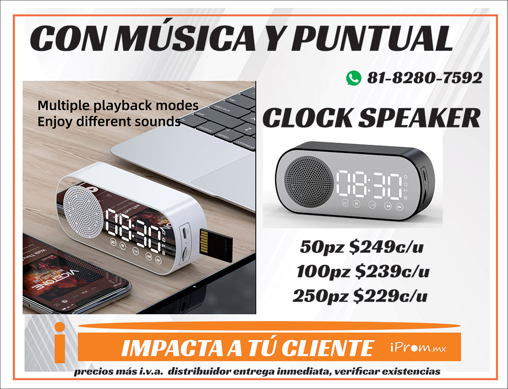 Clock Speaker – Importadora promocional
